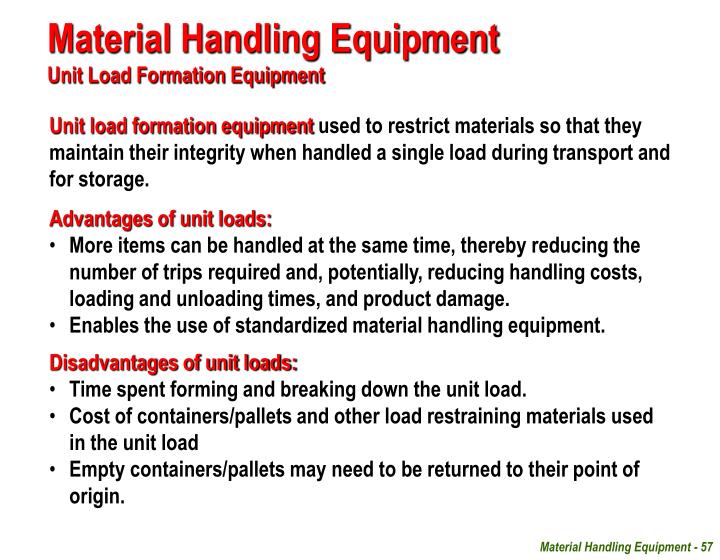 PPT - Facilities Planning - Unit 10 Material Handling Equipment ...