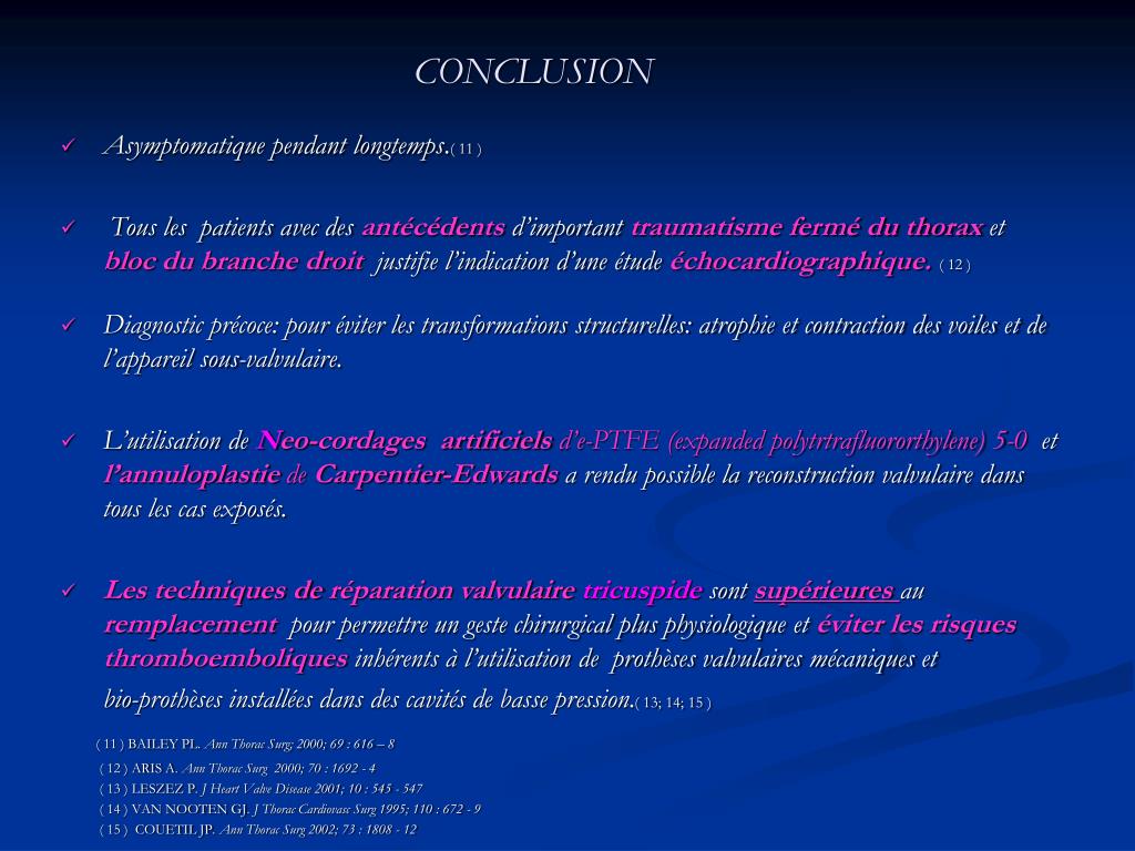 PPT - Insuffisance valvulaire tricuspide par traumatisme fermé du ...