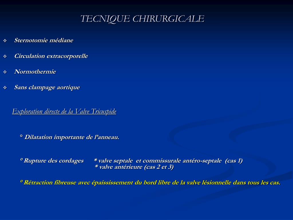PPT - Insuffisance valvulaire tricuspide par traumatisme fermé du ...