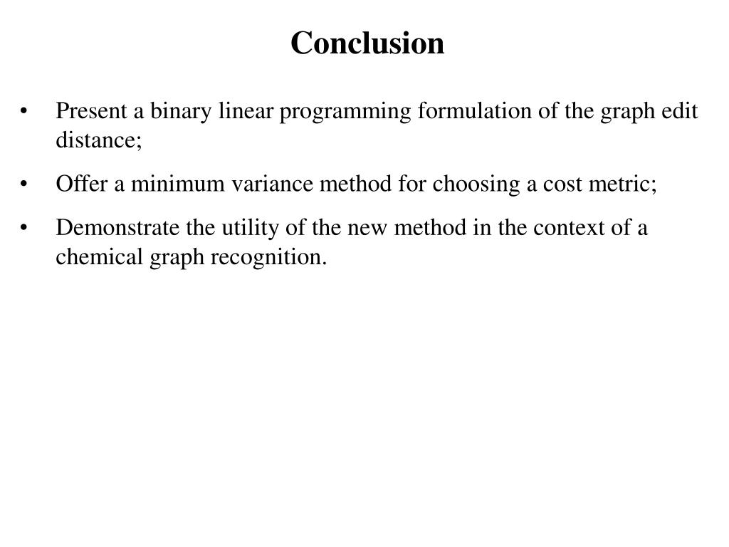Ppt A Binary Linear Programming Formulation Of The Graph Edit Distance Powerpoint Presentation 7304