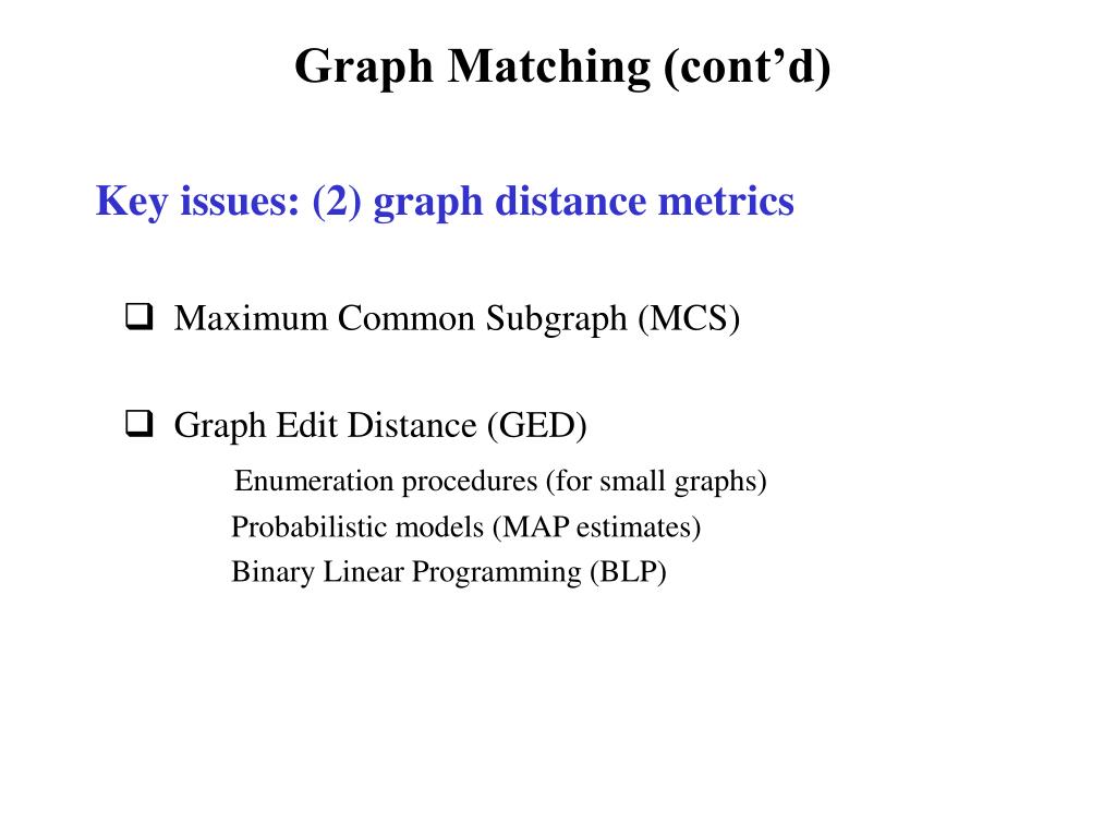 Ppt A Binary Linear Programming Formulation Of The Graph Edit Distance Powerpoint Presentation 9668