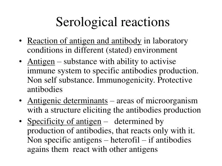 Serologically Means