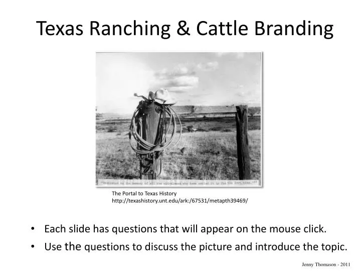 PPT - Texas Ranching & Cattle Branding PowerPoint Presentation, free ...