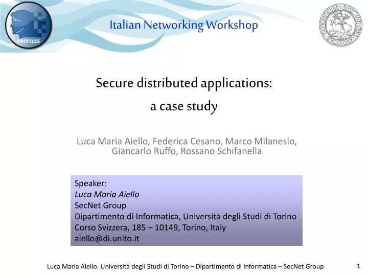 PPT - Secure distributed applications: a case study PowerPoint Presentation - ID:1747858