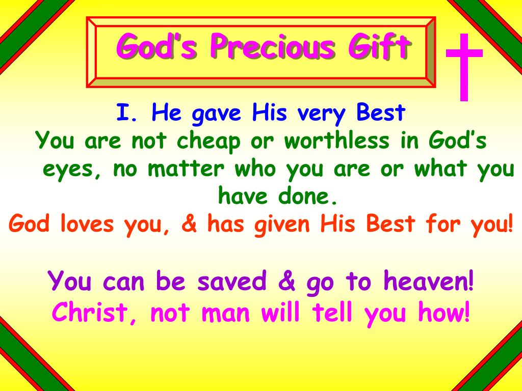 PPT - GOD’S PRECIOUS GIFT PowerPoint Presentation, free download - ID ...
