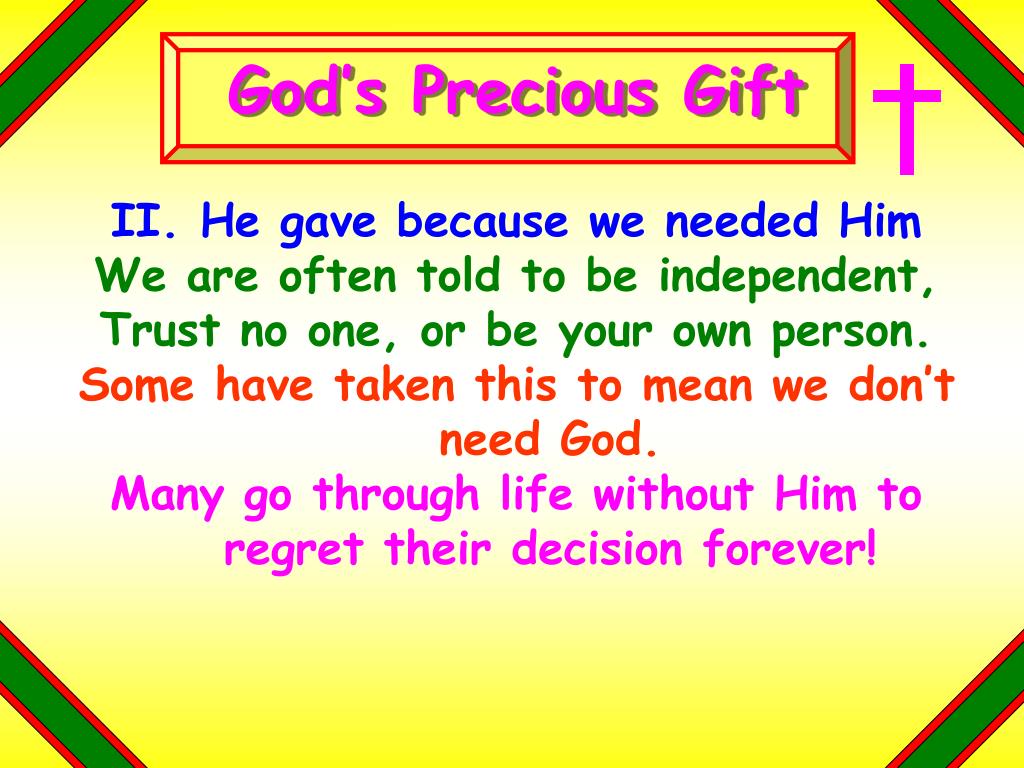 PPT - GOD’S PRECIOUS GIFT PowerPoint Presentation, free download - ID ...