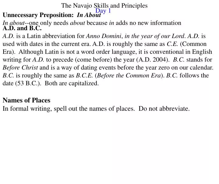 PPT - The Navajo Skills and Principles PowerPoint Presentation, free ...