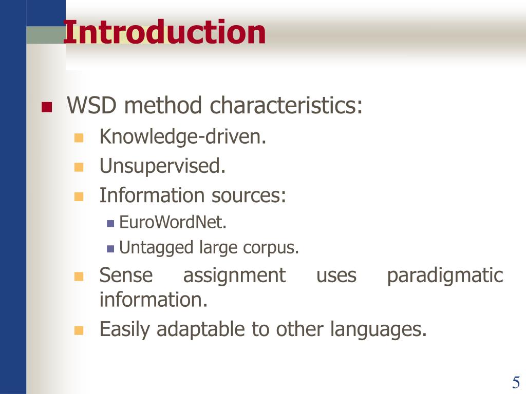 Ppt An Unsupervised Wsd Algorithm For A Nlp System Powerpoint Presentation Id1748149
