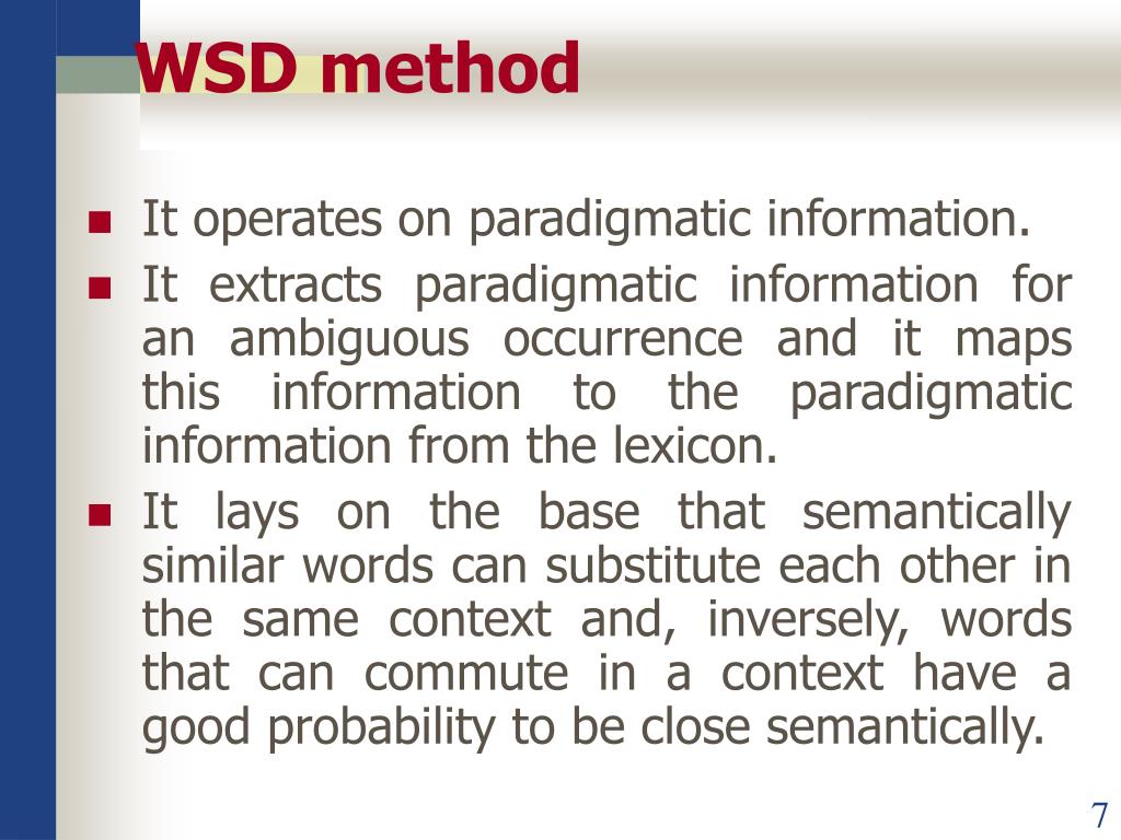 Ppt An Unsupervised Wsd Algorithm For A Nlp System Powerpoint Presentation Id1748149 3860
