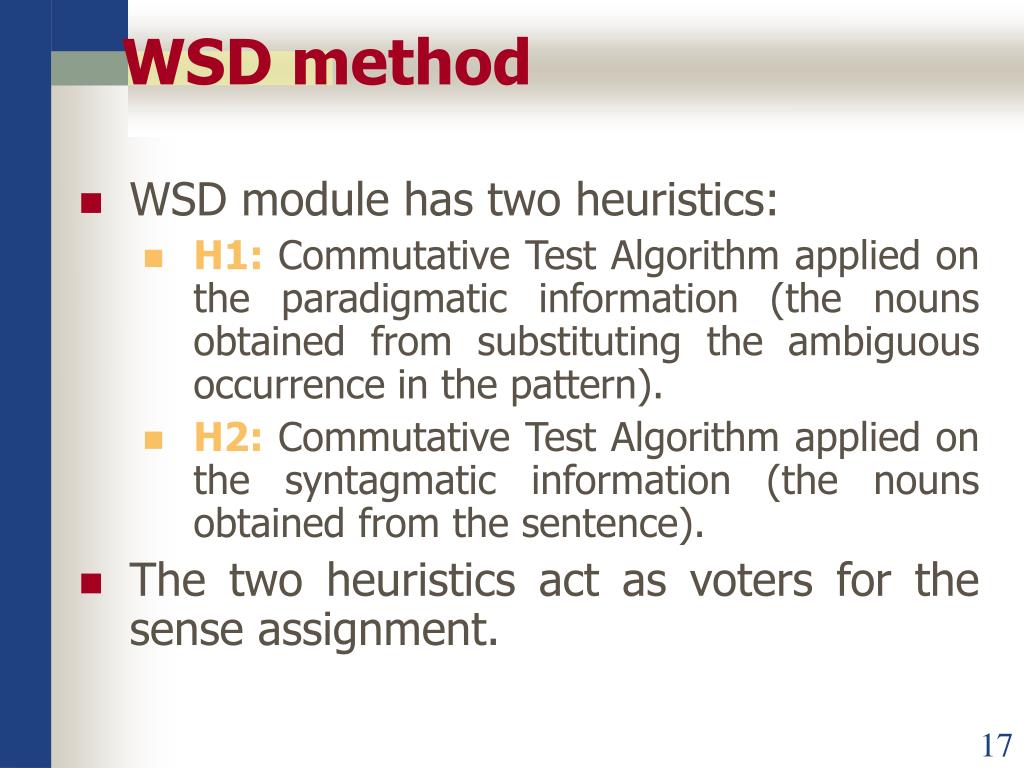 Ppt An Unsupervised Wsd Algorithm For A Nlp System Powerpoint Presentation Id1748149 4638