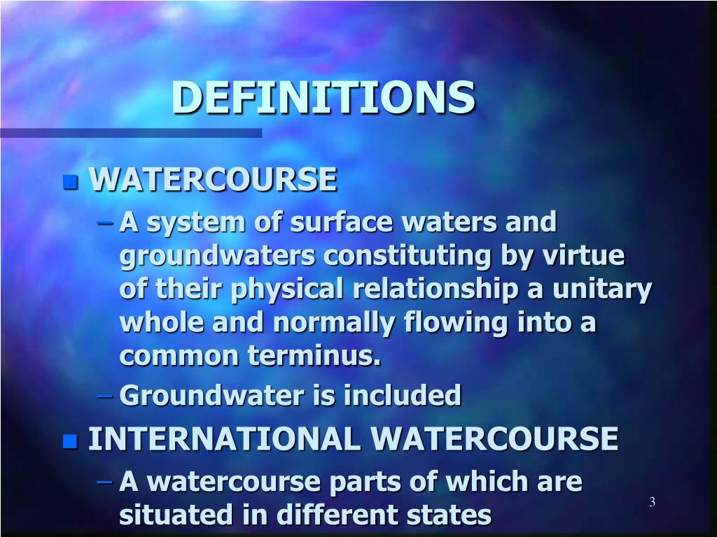 PPT - UN CONVENTION ON THE LAW OF THE NON-NAVIGATIONAL USES OF ...