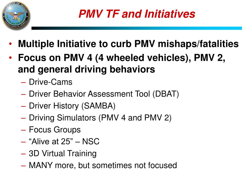 PPT - DoD and Joint Safety Initiatives Motorcycle Mishap Prevention ...