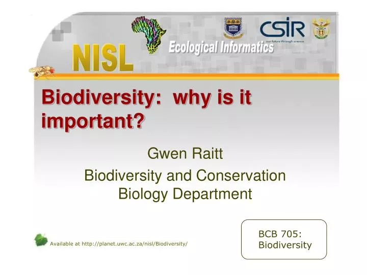 PPT - Biodiversity: why is it important? PowerPoint Presentation, free ...
