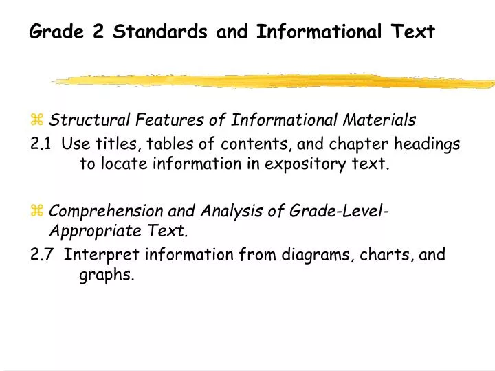 PPT - Grade 2 Standards and Informational Text PowerPoint Presentation ...