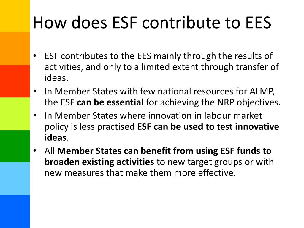 PPT - Evaluation of the ESF contribution to the European Employment ...