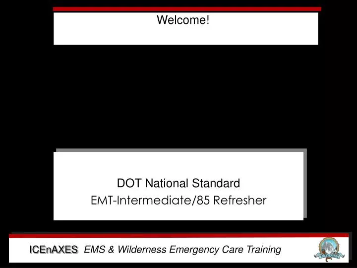 PPT - DOT National Standard EMT-Intermediate/85 Refresher PowerPoint ...