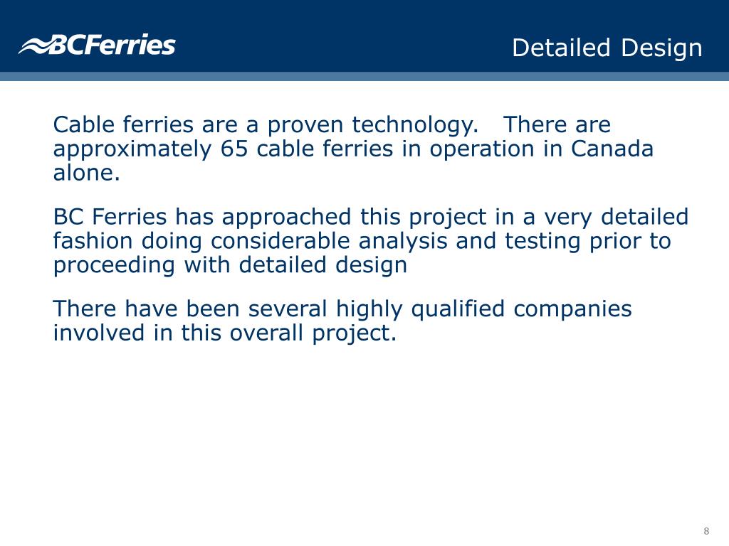 PPT - Integrated Cable Ferry Project Route 21: Community Presentation ...