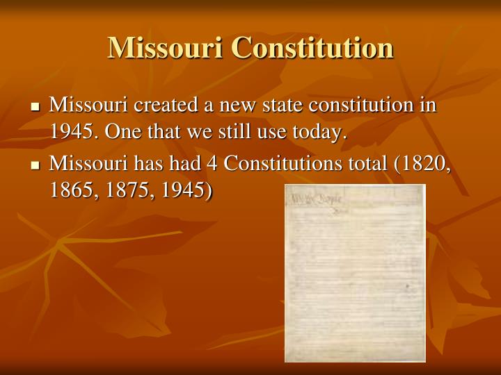 PPT - MO Constitution PowerPoint Presentation - ID:1750425