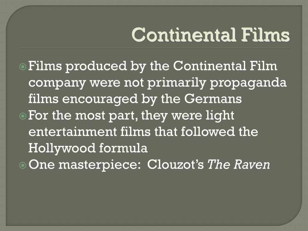 PPT - French Cinema of the Occupation PowerPoint Presentation, free ...