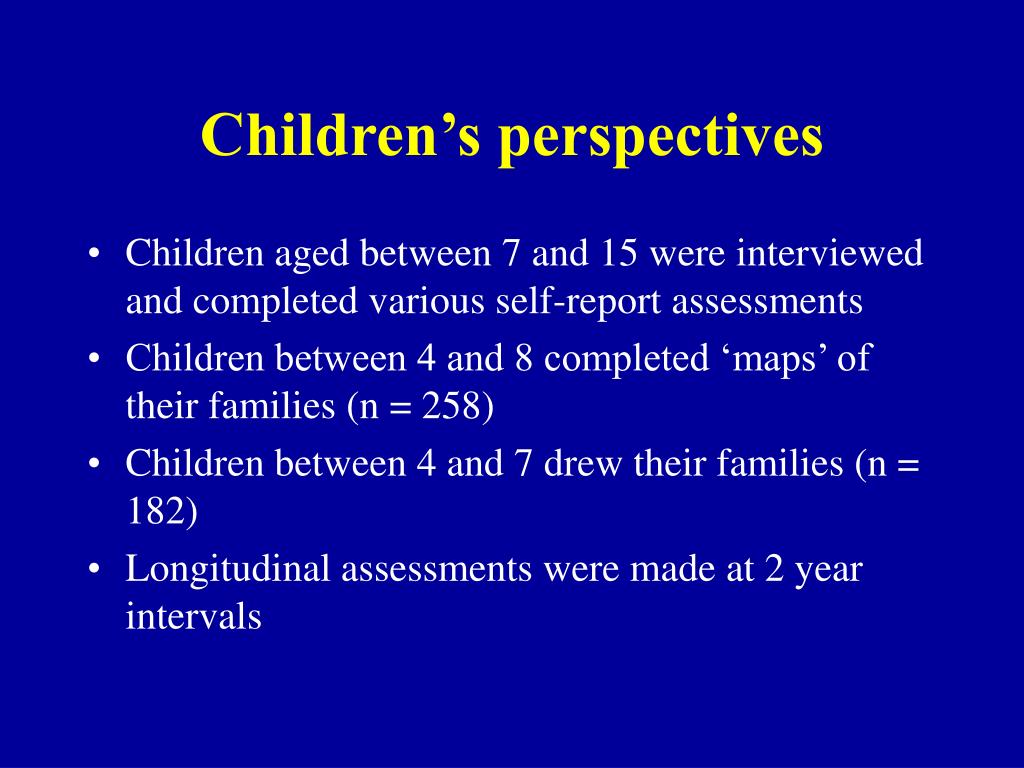 PPT - Children’s perspectives on their changing families PowerPoint ...
