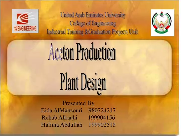 PPT - United Arab Emirates University College of Engineering Industrial ...