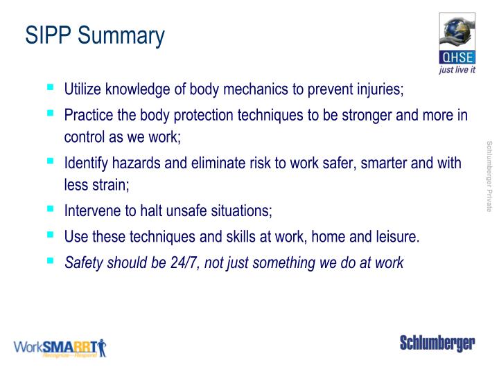 PPT - SIPP (Schlumberger Injury Prevention Program with PowerPoint ...