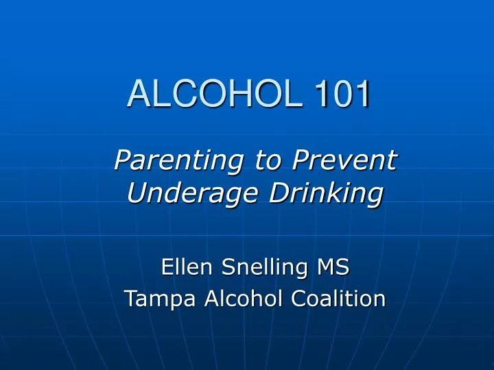 PPT - ALCOHOL 101 PowerPoint Presentation, free download - ID:1752395