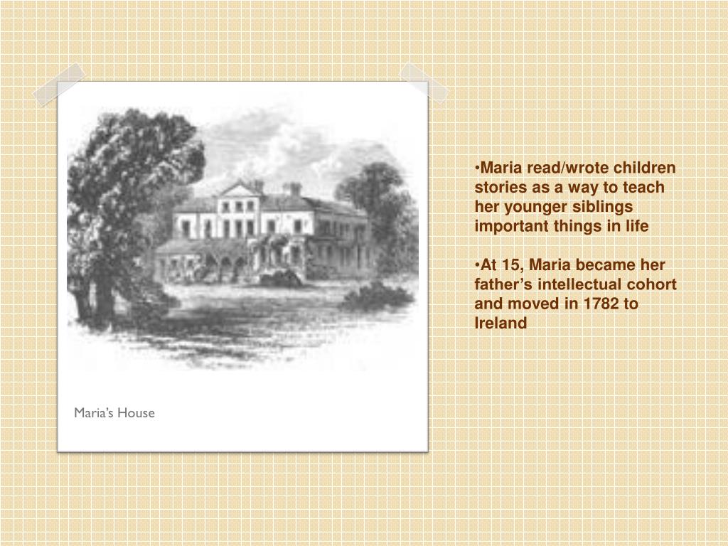 PPT - Maria Edgeworth: A Children’s Storybook Writer to the First Irish ...