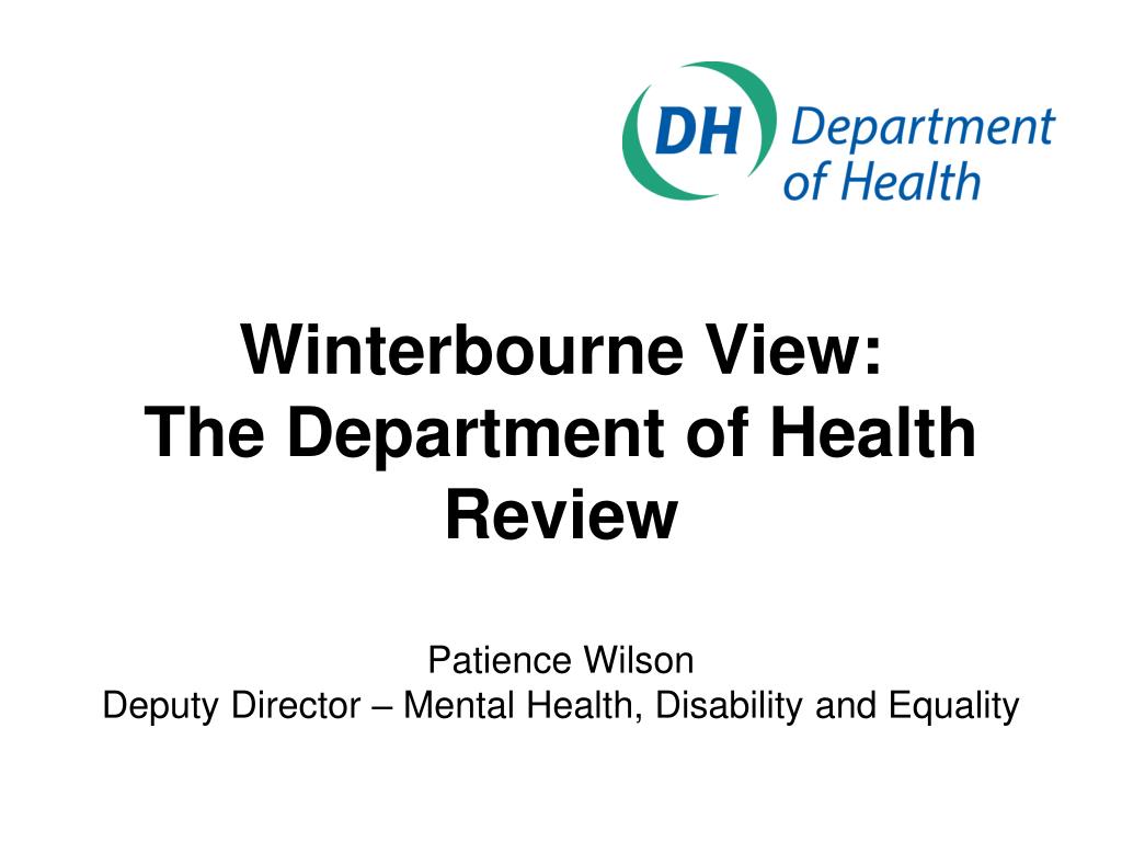 PPT - Winterbourne View: The Department of Health Review Patience ...