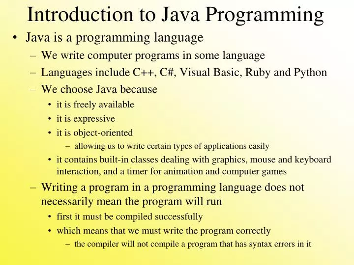 PPT - Introduction to Java Programming PowerPoint Presentation, free ... PPT - Introduction to Java Programming PowerPoint Presentation, free ...