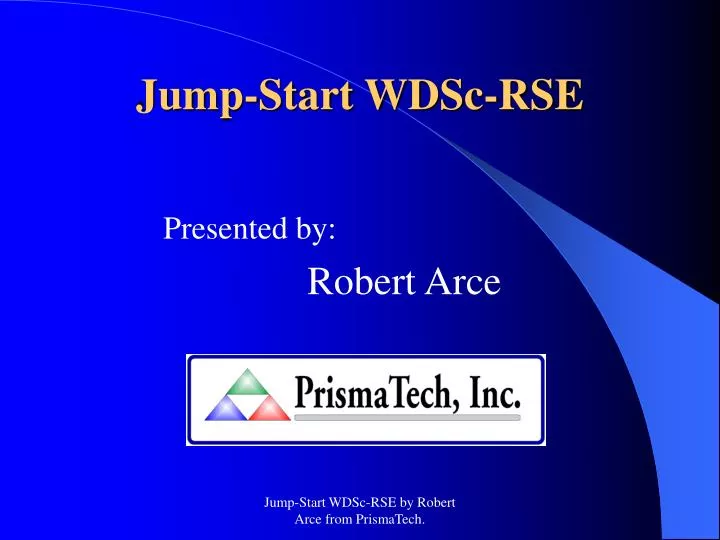 PPT - Jump-Start WDSc-RSE PowerPoint Presentation, free download - ID ...