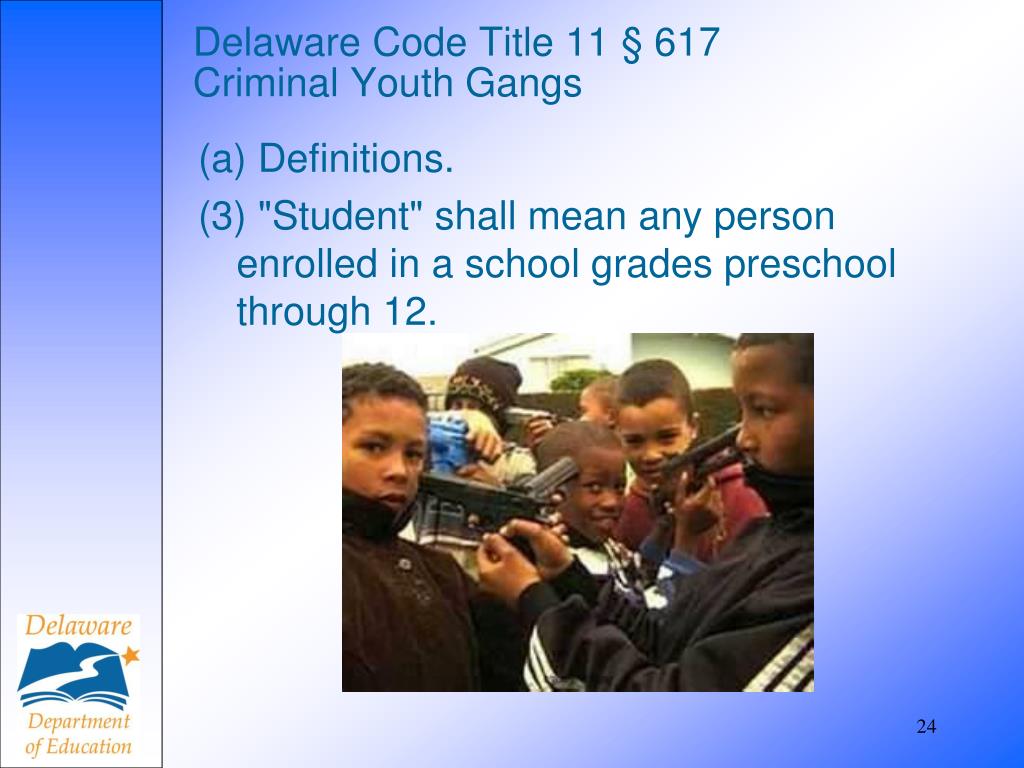 PPT - Criminal Youth Gang Detection Training for Delaware School ...
