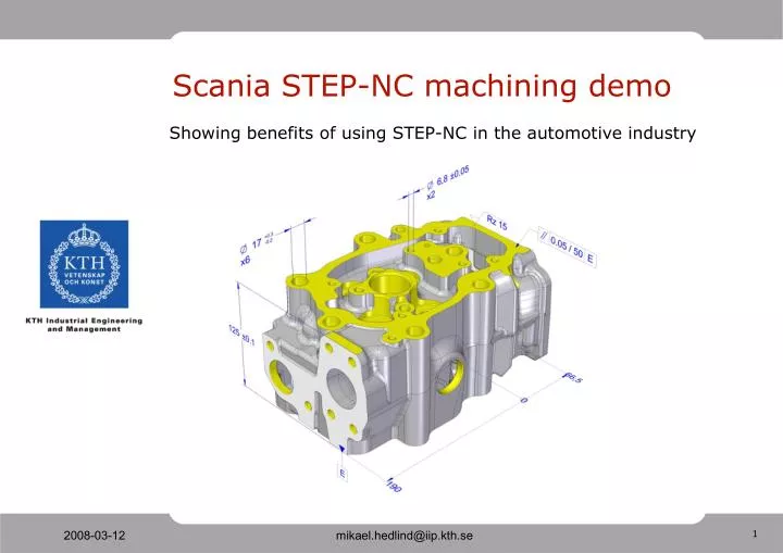 PPT - Scania STEP-NC machining demo PowerPoint Presentation, free ...