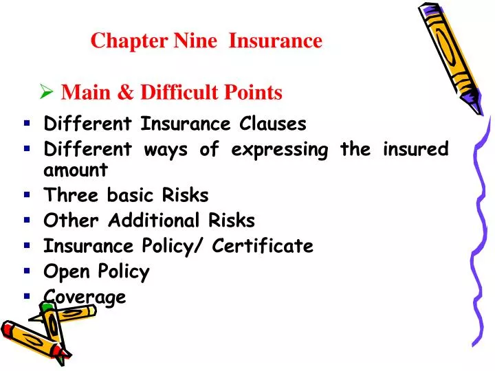 PPT - Chapter Nine Insurance PowerPoint Presentation, free download ...