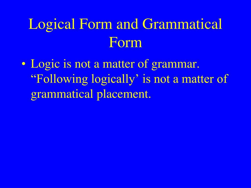 PPT - Philosophy 120 Symbolic Logic I H. Hamner Hill CSTL-CLA.SEMO.EDU ...