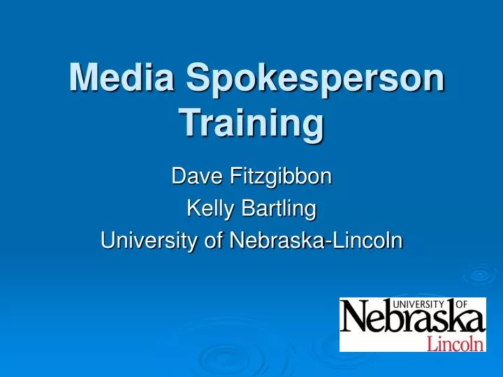PPT - Media Spokesperson Training PowerPoint Presentation, free ...