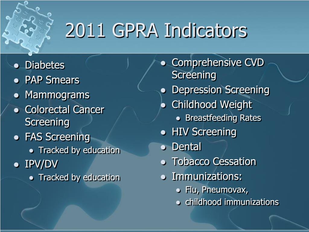 PPT - Putting the Pieces Together –GPRA, CRS and Education PowerPoint ...