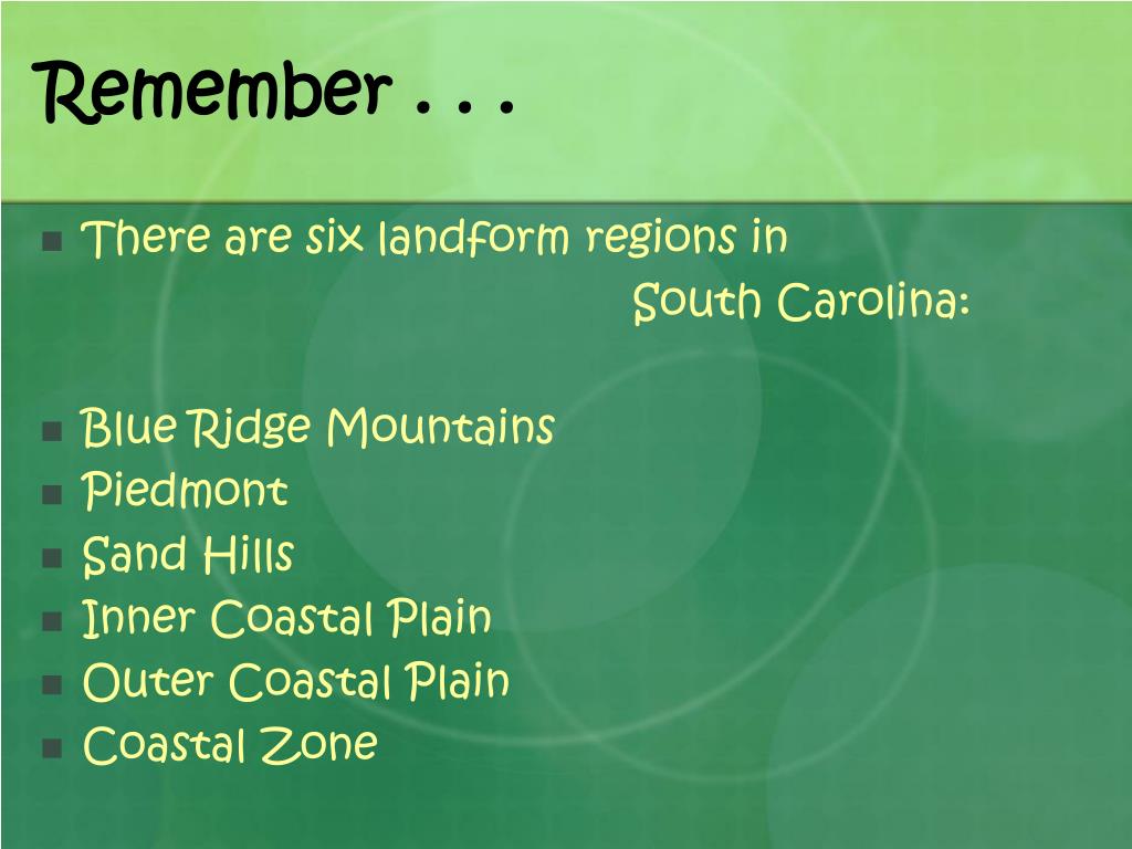 PPT - South Carolina Landform Regions PowerPoint Presentation, free ...