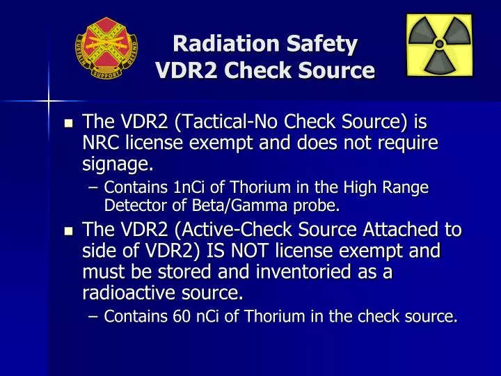 PPT - Radiation Safety VDR2 Check Source PowerPoint Presentation, free ...