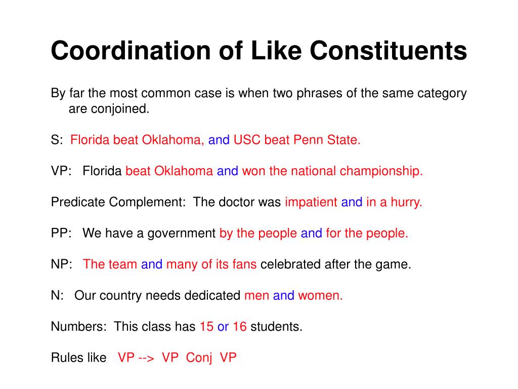 Ppt Cs544 Lecture 4 Syntax And Compositional Semantics Of Conjunctions Powerpoint