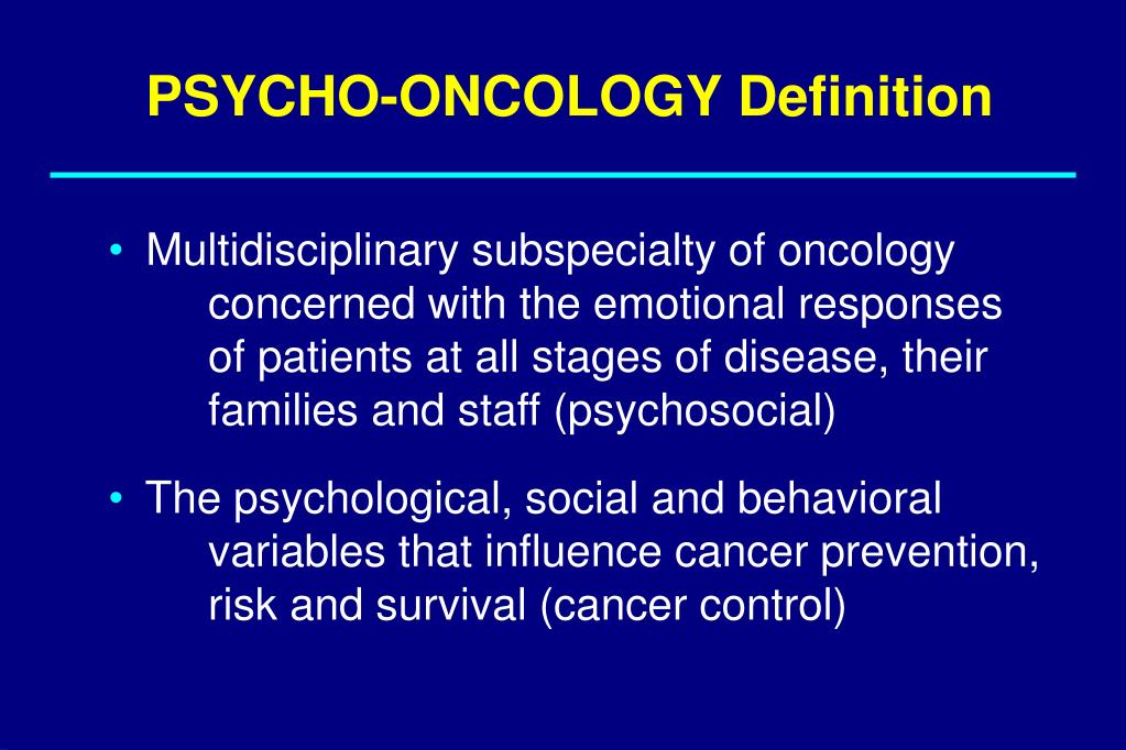 PPT - Psycho-Oncology and Palliative Care: Potential Contributions ...