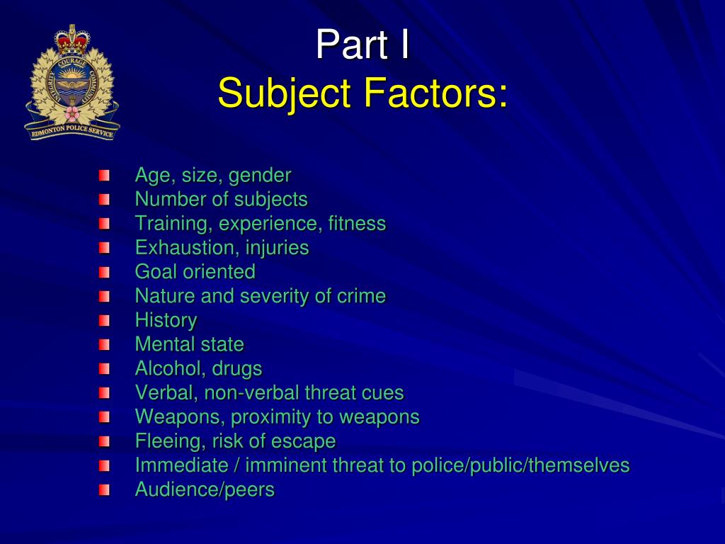 PPT - Reasonable Officer Response (R.O.R.) Canadian Association for ...
