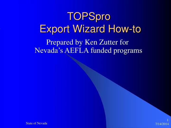 PPT - TOPSpro Export Wizard How-to PowerPoint Presentation, free ...