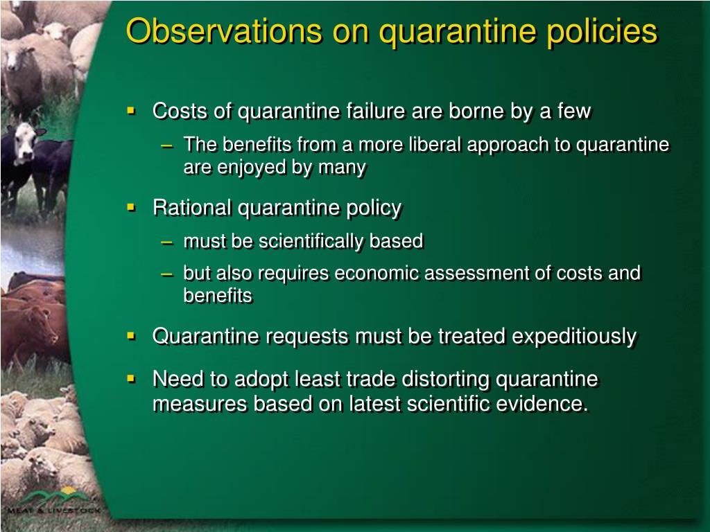 PPT - Quarantine Measures: A Perspective from Australia’s Meat ...