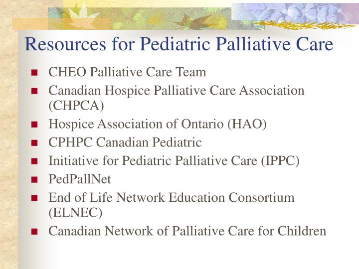 PPT - Pediatric Palliative Care: Sharing Expertise: PowerPoint ...