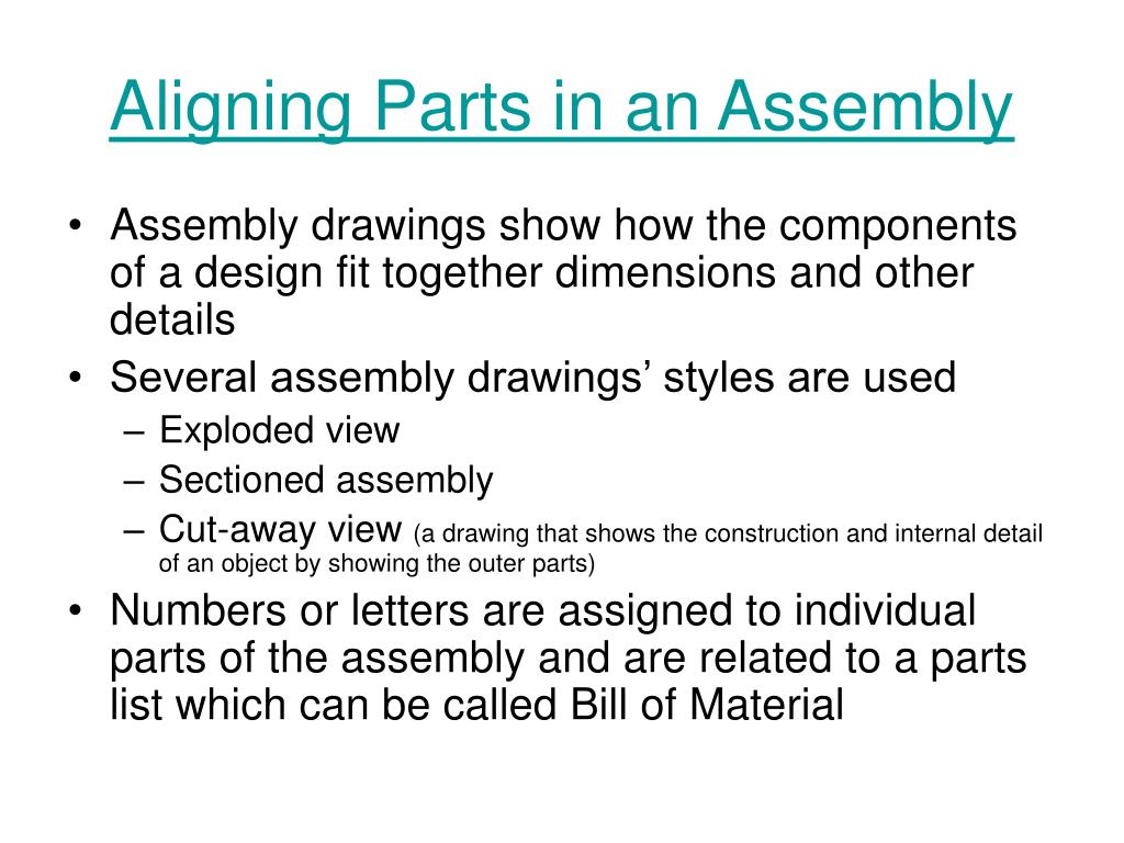 PPT - ALIGNING PARTS IN AN ASSEMBLY PowerPoint Presentation, free ... PPT - ALIGNING PARTS IN AN ASSEMBLY PowerPoint Presentation, free ...