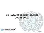 PPT - UN HAZARD CLASSIFICATION CODES (HCC) PowerPoint Presentation - ID ...