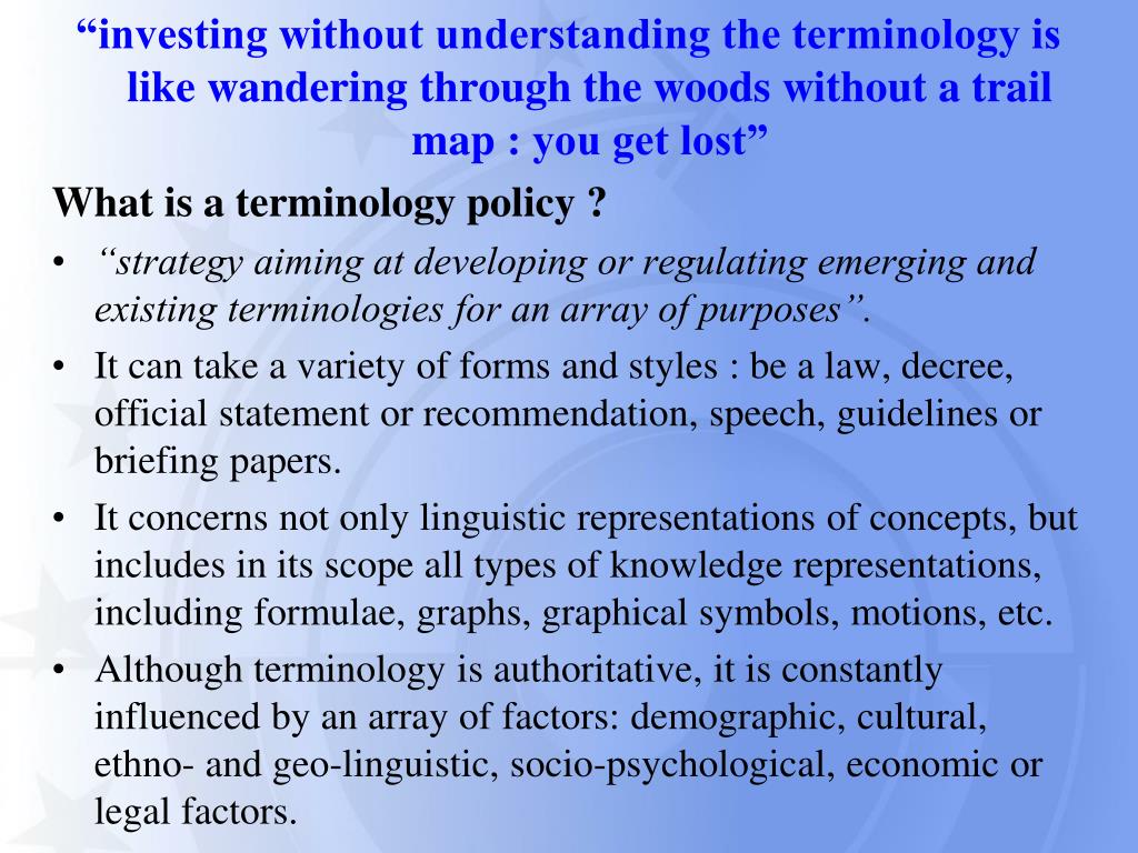 PPT - TERMINOLOGY MANAGEMENT AT THE TRANSLATION CENTRE PowerPoint ...