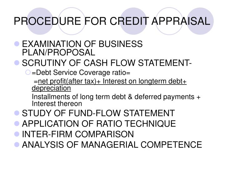 PPT - CREDIT APPRAISAL PowerPoint Presentation - ID:1757955