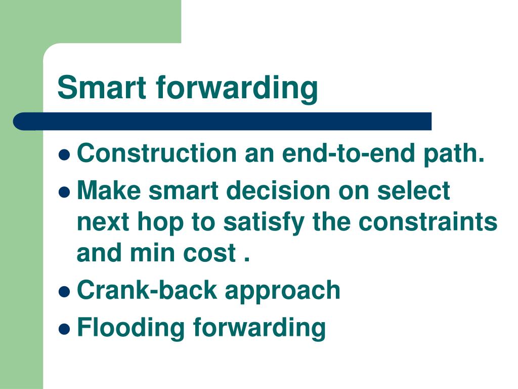Ppt Smart Forwarding Technique For Routing With Multiple Qos Constraints Powerpoint